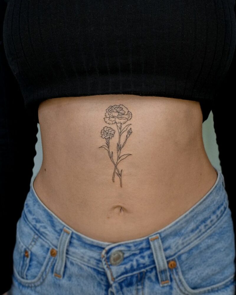 20 Cute Carnation Tattoo Designs That Will Capture Your Heart