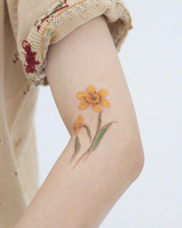 20 Gorgeous March Birth Flower Tattoo Designs