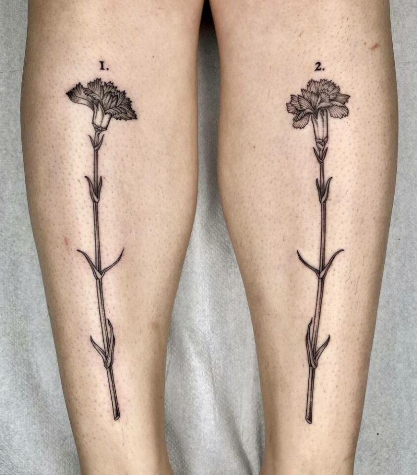 20 Cute Carnation Tattoo Designs That Will Capture Your Heart