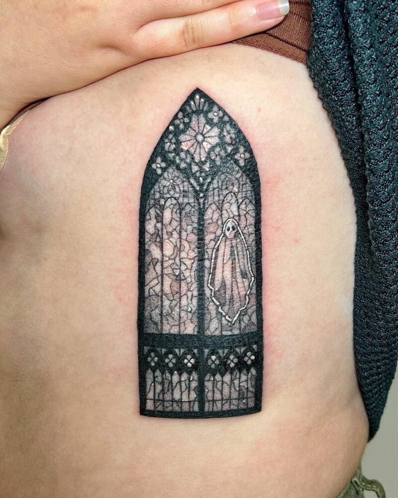 20 Stained Glass Tattoos That Will Brighten Your Day