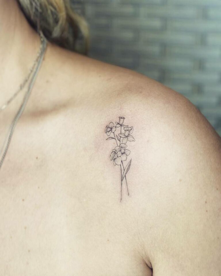 20 Gorgeous March Birth Flower Tattoo Designs