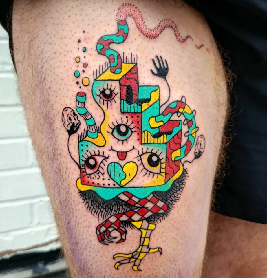 19 Funky Pop Art Tattoos To Get Your Giggle On