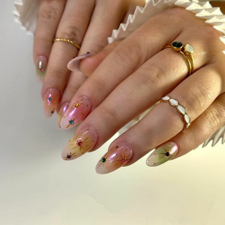 30 Fabulous Gem Nails That Will Steal The Spotlight