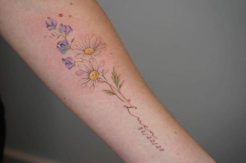 19 Beautiful April Birth Flower Tattoo Ideas to Tell Your Story