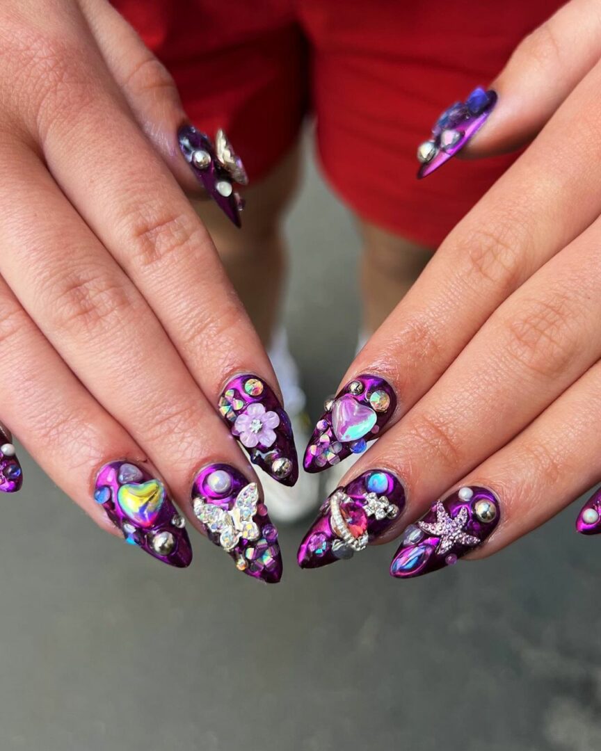 30 Fabulous Gem Nails That Will Steal The Spotlight