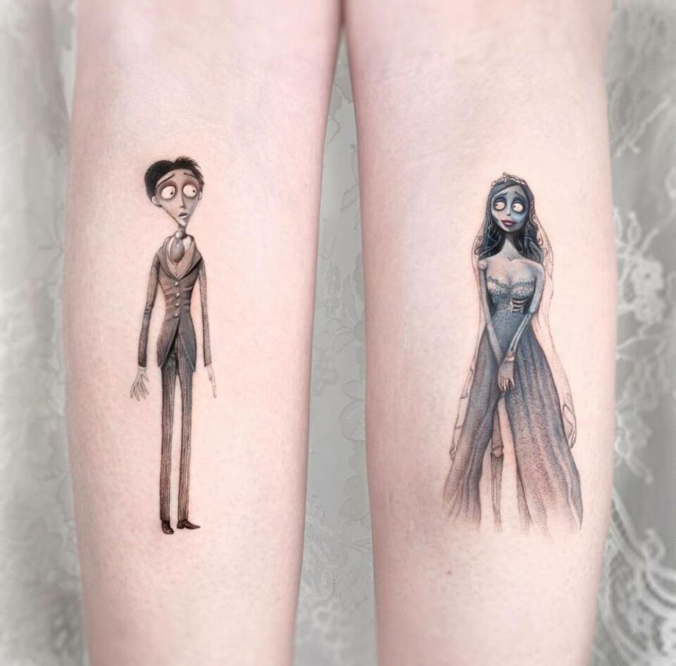 20 Corpse Bride Tattoos That Prove Love Never Dies
