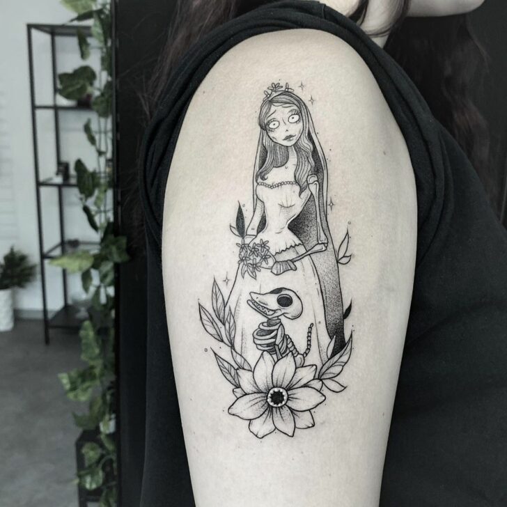 20 Corpse Bride Tattoos That Prove Love Never Dies