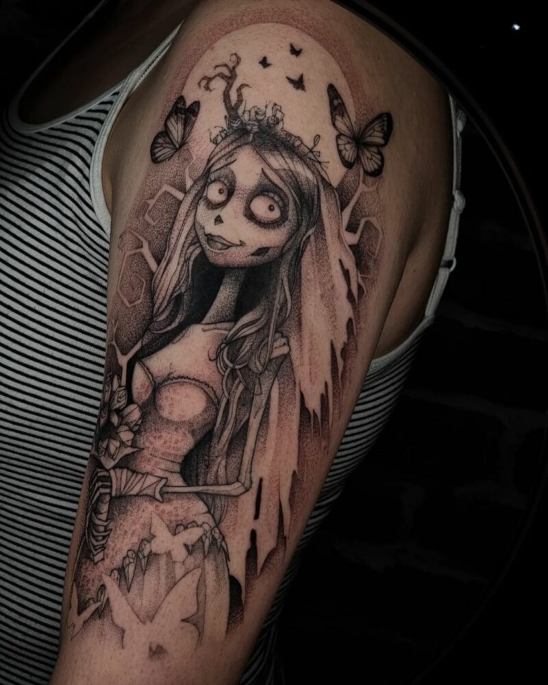 20 Corpse Bride Tattoos That Prove Love Never Dies