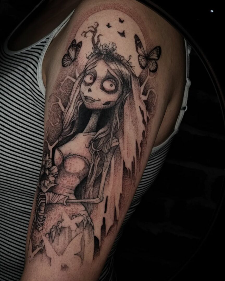 20 Corpse Bride Tattoos That Prove Love Never Dies