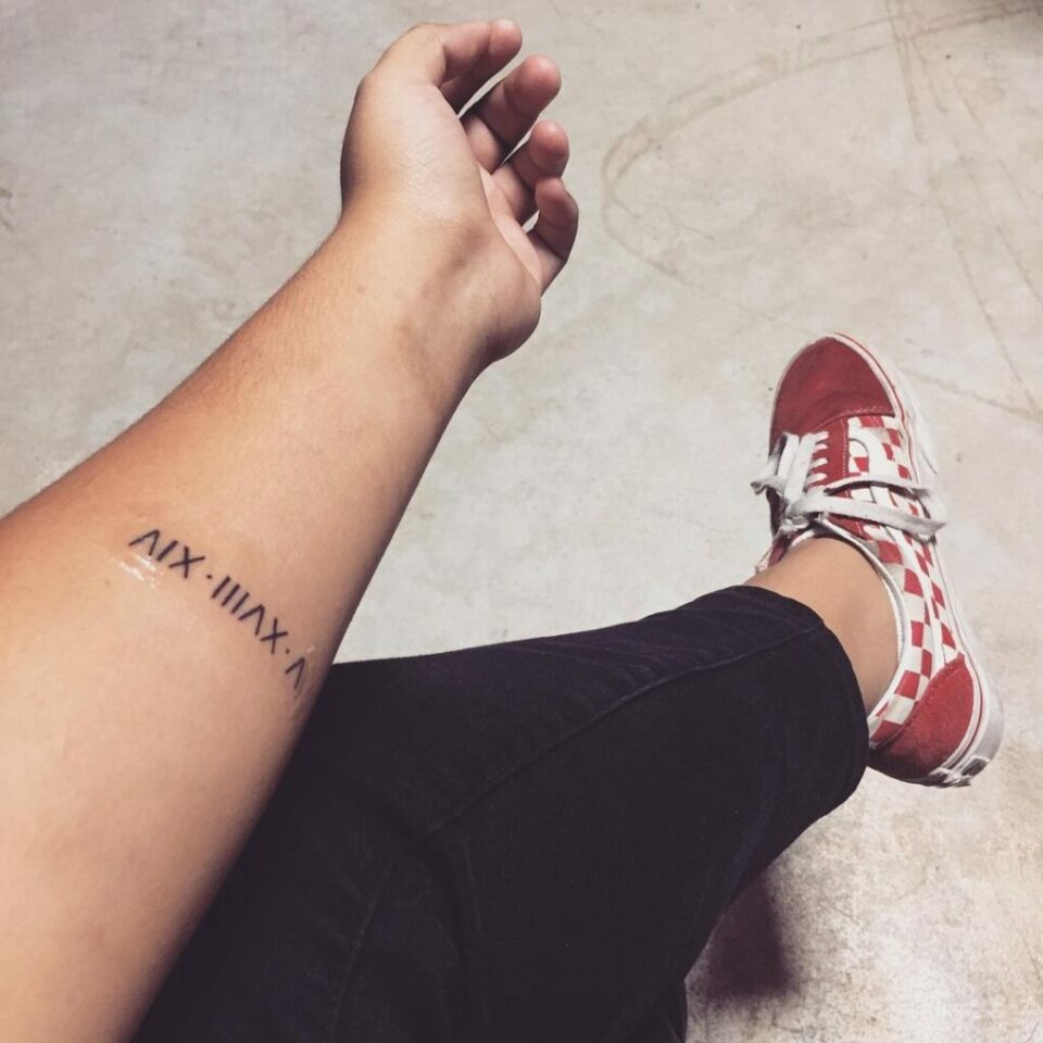 24 Radiant Roman Number Tattoos To Mark A Memorable Date