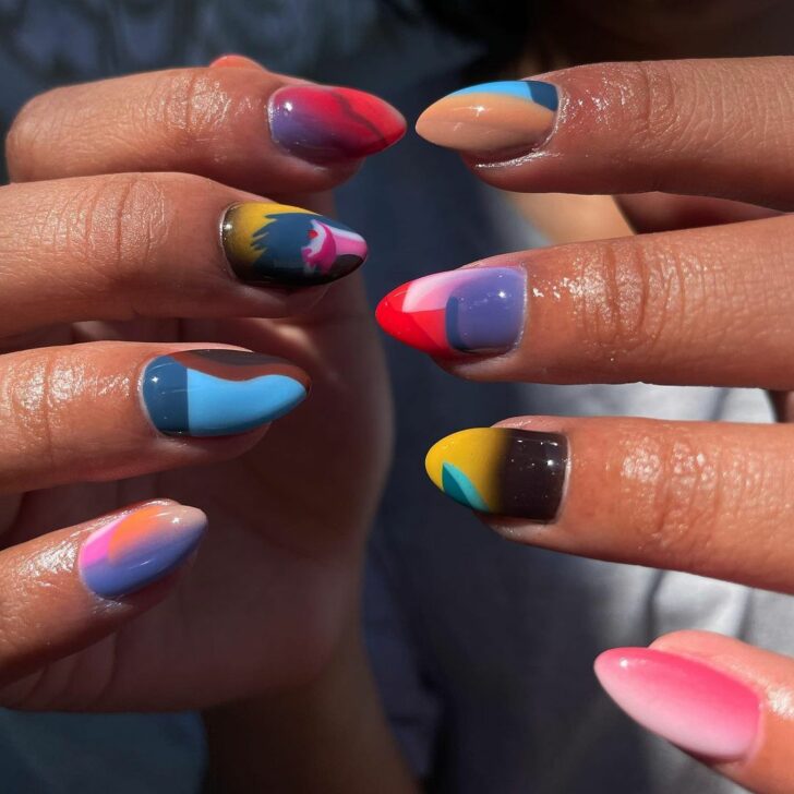34 Amazing Color-Blocking Nails For A Fun Appearance