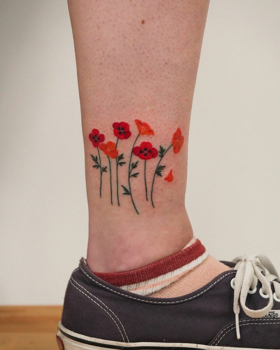18 Symbolic August Birth Flower Tattoos To Celebrate Your Month
